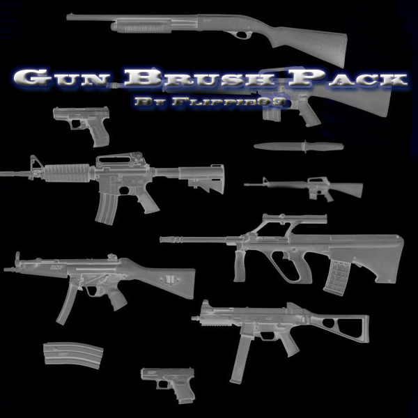 Gun brush pack photoshop by flippie93 on DeviantArt
