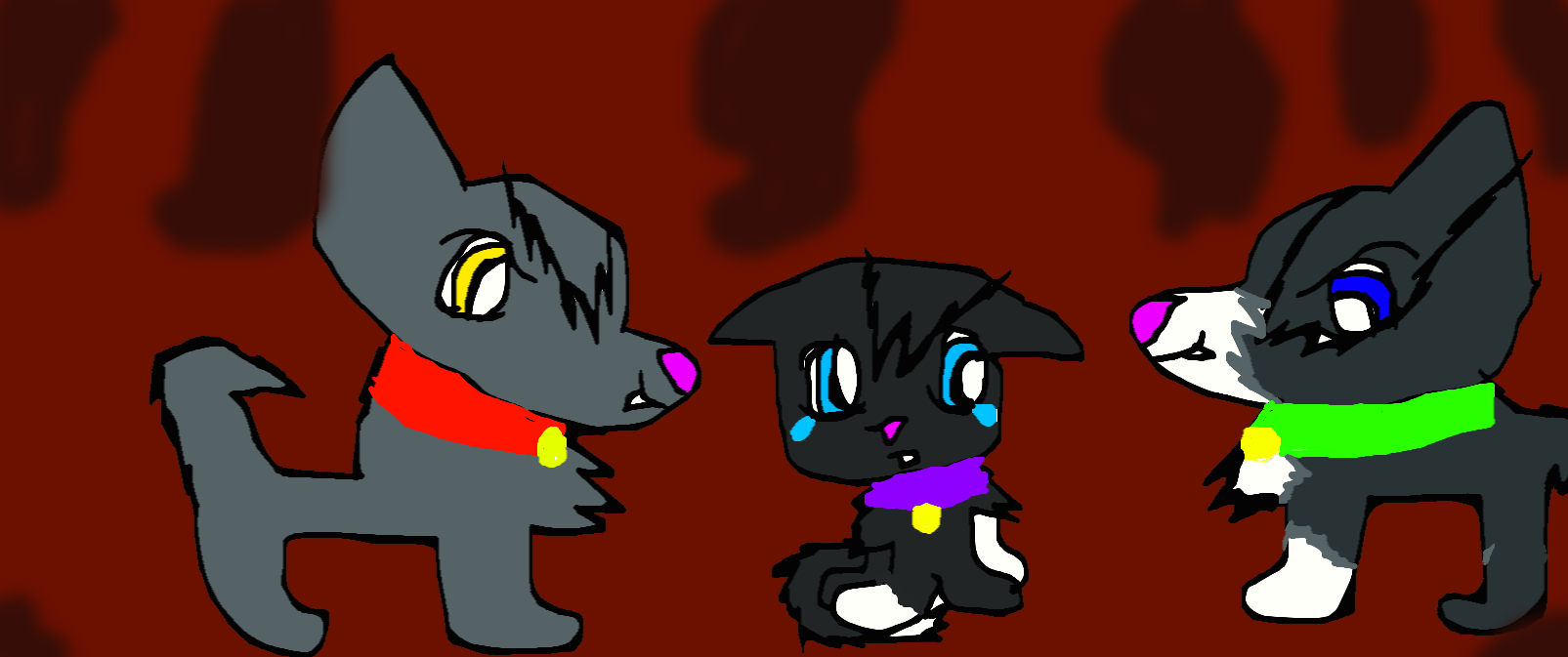 ruby,socks,and scoruge/tiny by booldpaw2005 on DeviantArt