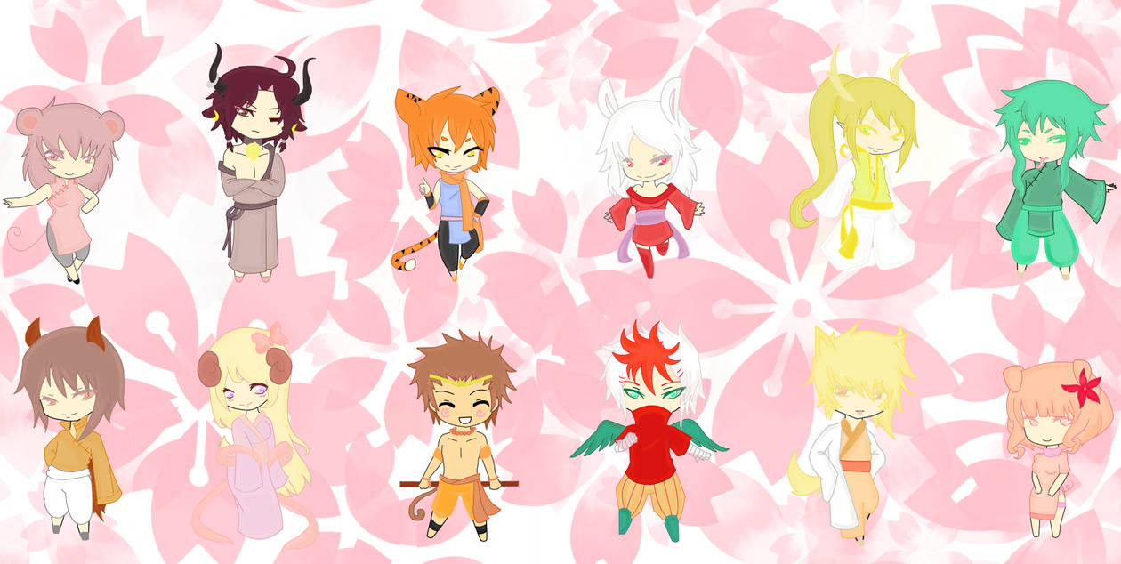 Chinese Zodiac 12 Humanize Animals Print by DiablitoHeilo on DeviantArt