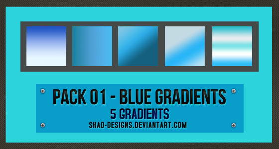 Pack 01 - Blue Gradients by shad-designs by shad-designs on DeviantArt