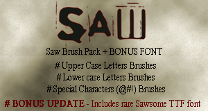 Saw Movie Letters Font Brushes by jackassrules on DeviantArt