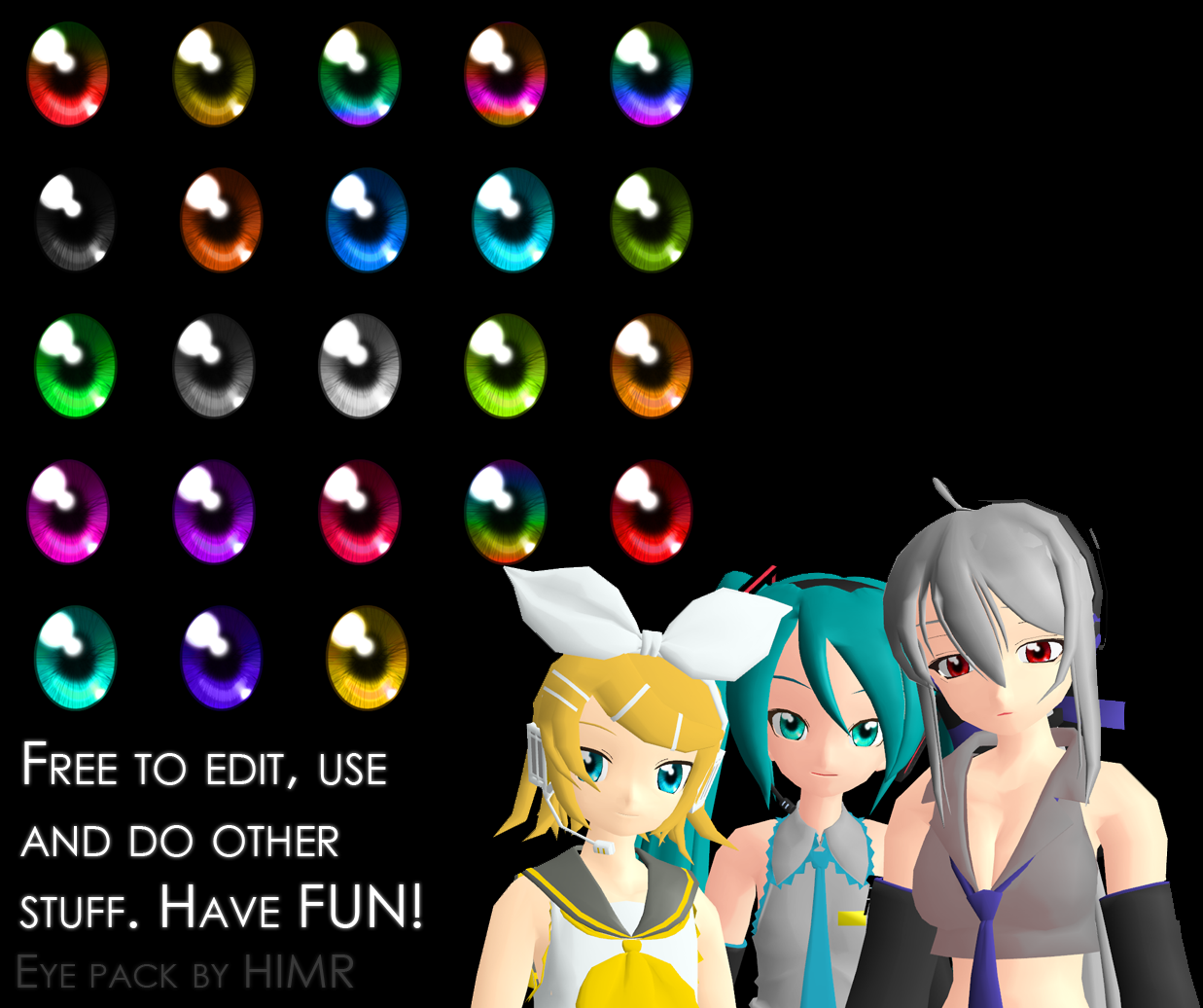 _MMD_ Eye pack by xXHIMRXx on DeviantArt