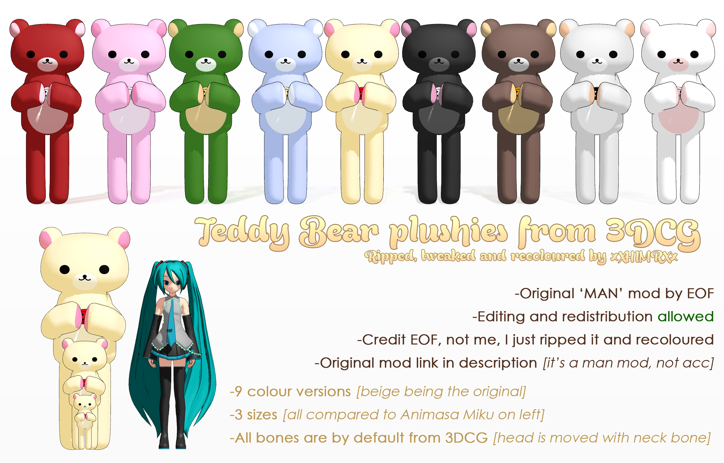 _MMDD_ 3DCG Teddy-Bear by xXHIMRXx on DeviantArt
