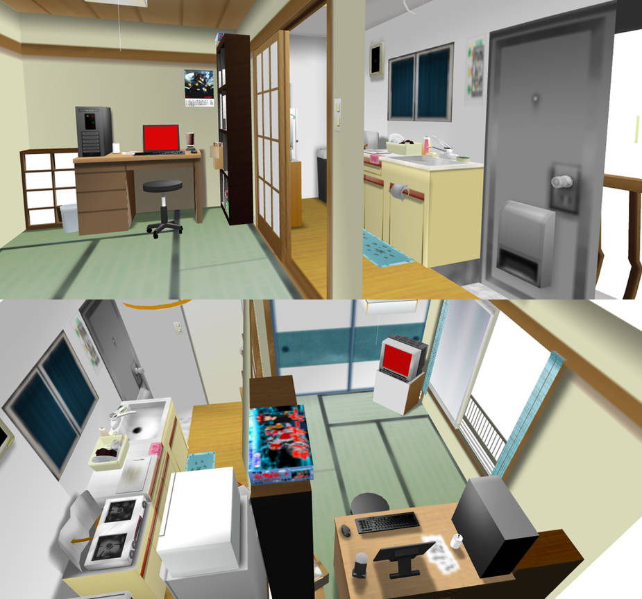 _3DCG to MMD_ Small room _DL_ by xXHIMRXx on DeviantArt