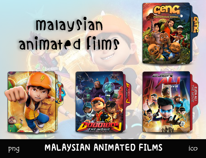 Malaysian Animated Films Vertical Folder Icon by mimisyafiqah on DeviantArt