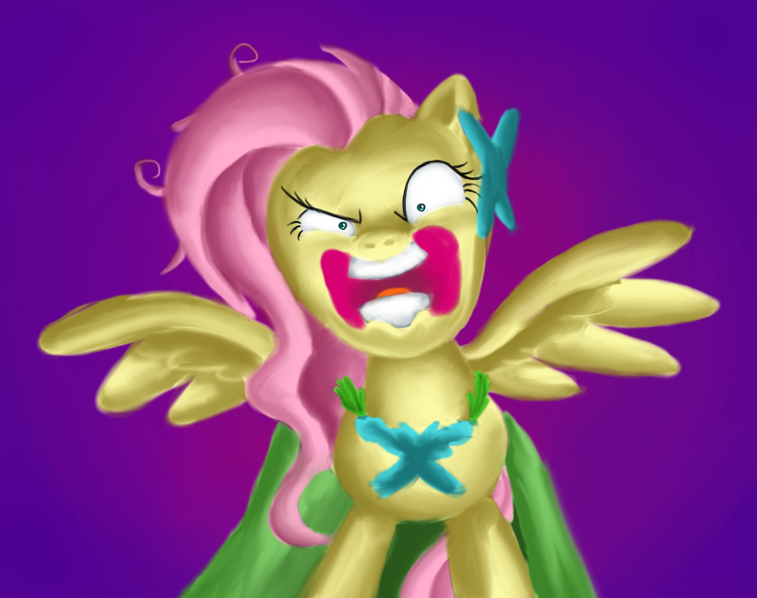 Crazy Fluttershy (Flutterrage) by penguin04 on DeviantArt