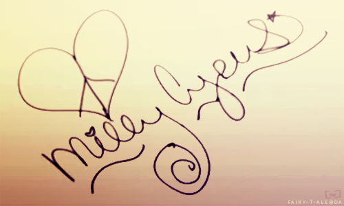 Miley Cyrus autograph GIF by Fairy-T-ale on DeviantArt