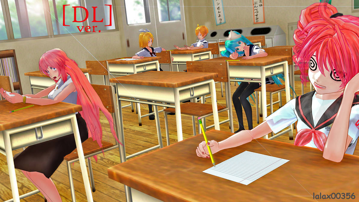 DL Pose - MMD - Teto Miku Luka Rin Len - Classroom by lalax00356 on ...