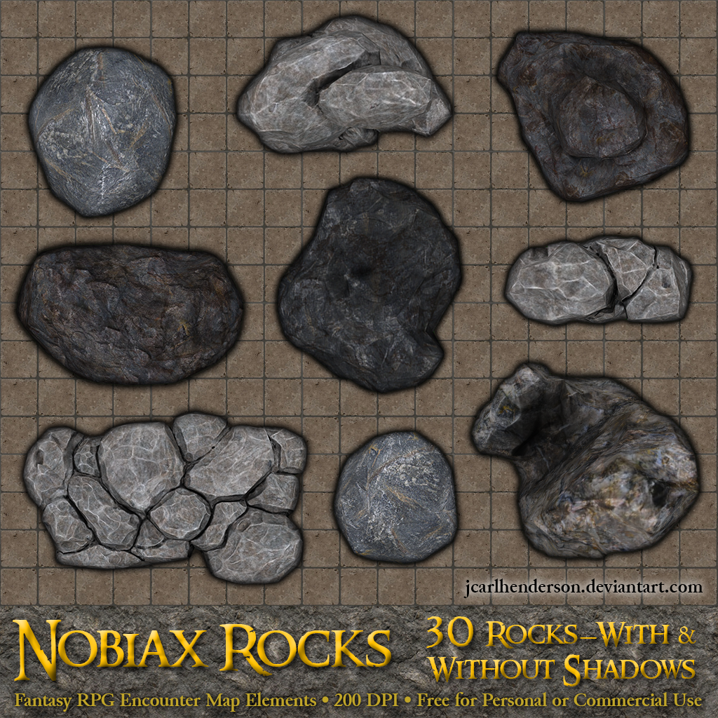 Nobiax Rocks - For RPG Battlemaps by jcarlhenderson on DeviantArt