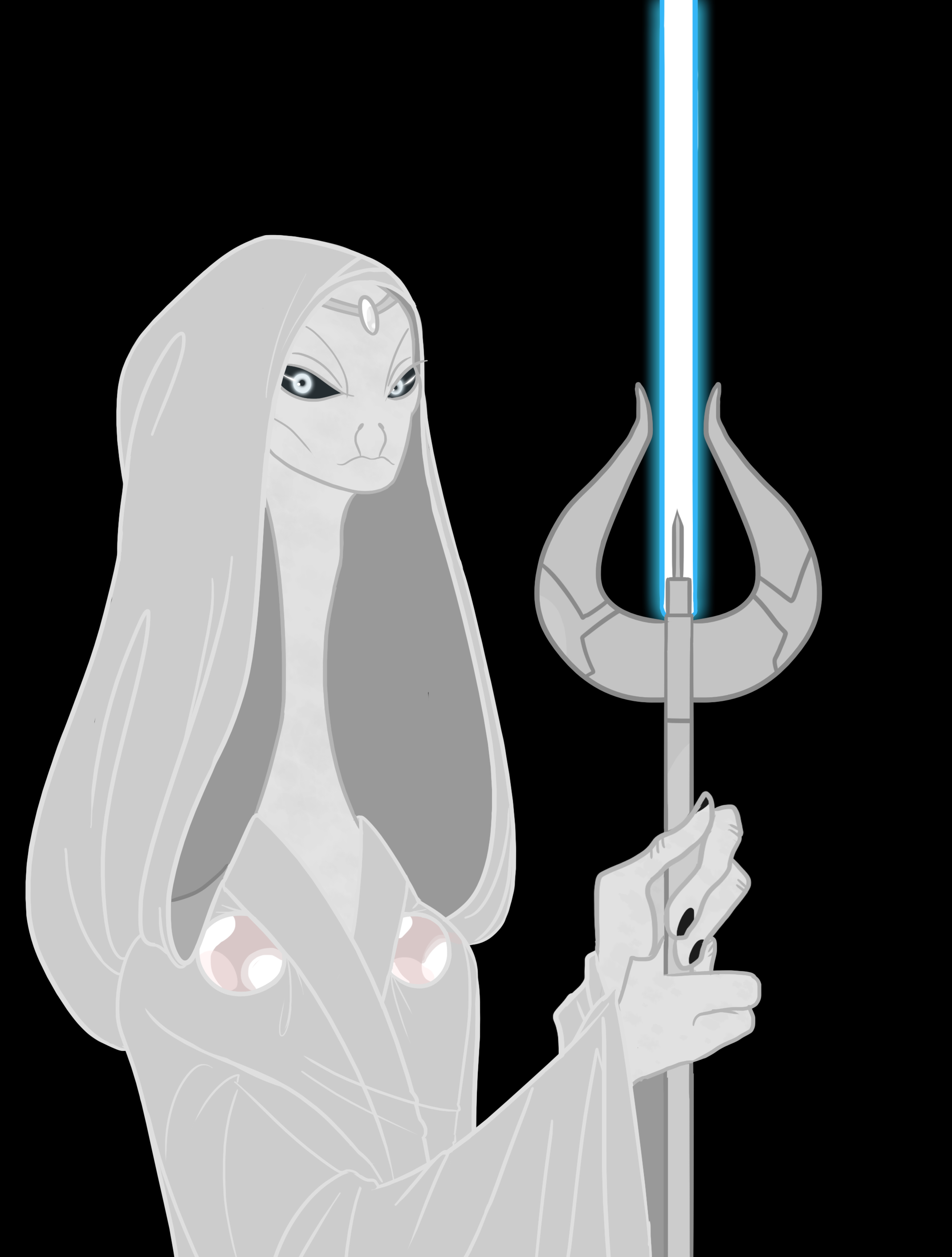 Kaminoan Grey Jedi by fairytalekitty on DeviantArt