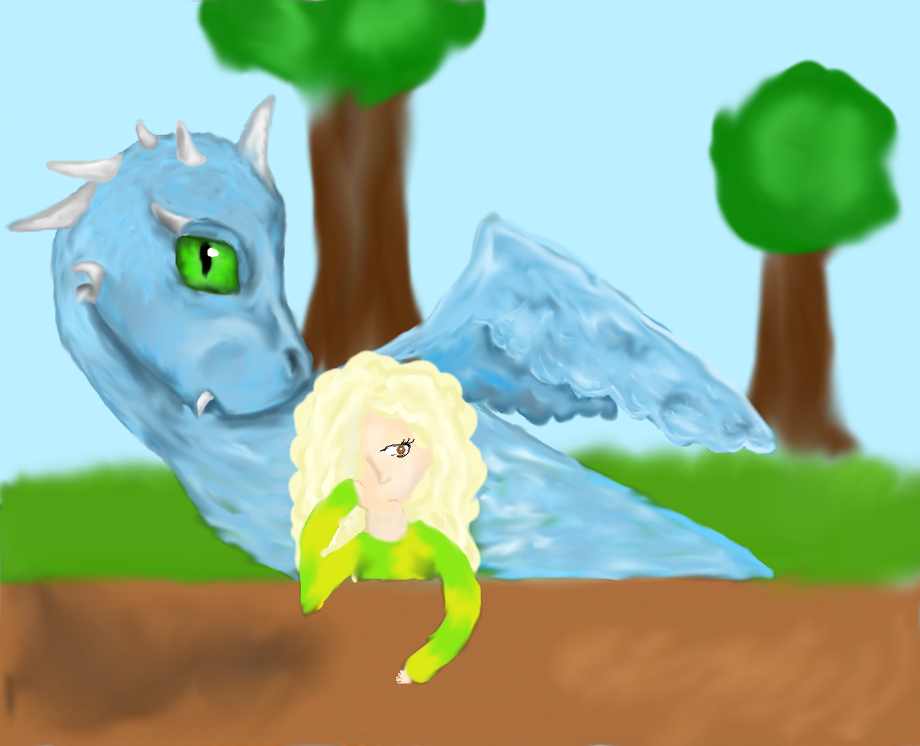 Emily and Dragon(Wind) by Lisiska on DeviantArt