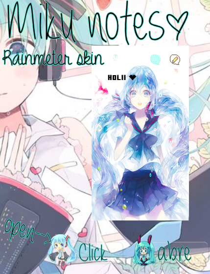 RAINMETER SKIN-Miku notes by SkinsRainmeter on DeviantArt