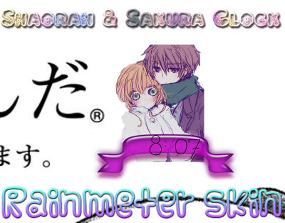 RAINMETER SKIN-Sakura and Shaoran Clock by SkinsRainmeter on DeviantArt