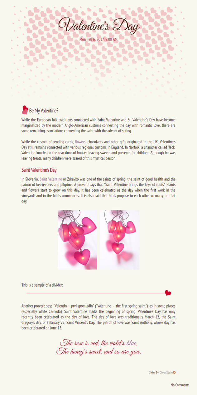 Valentine's Day ~ Free Journal Skin by ClearStyle on DeviantArt