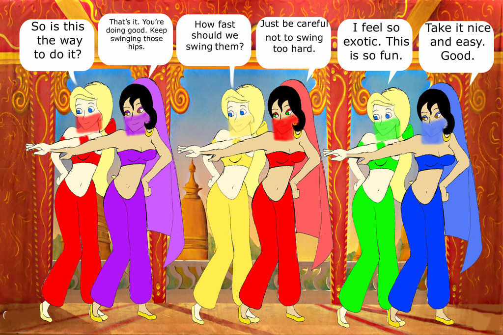 Taking belly dance lessons (with veils) by Shellquake on DeviantArt