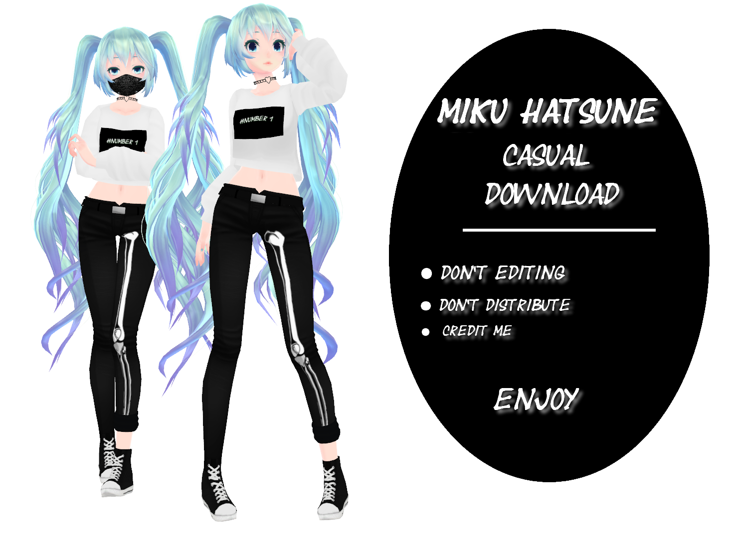 .: MMD :. Miku Casual - Download by Lexasio on DeviantArt