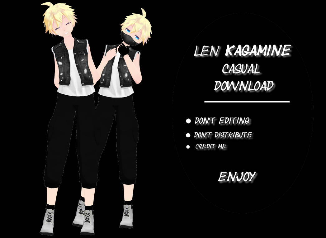 .: MMD :. Len Casual - Download by Lexasio on DeviantArt
