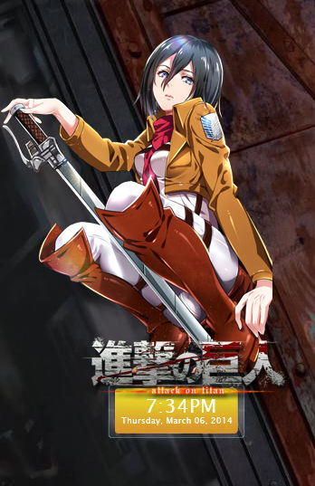 Mikasa Clock by maxreyes09 on DeviantArt