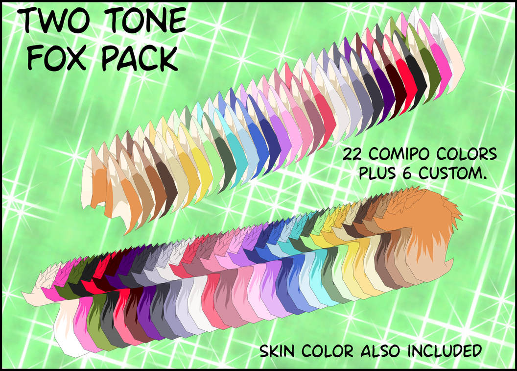 Two Tone Fox Pack by BellaMbrianna on DeviantArt