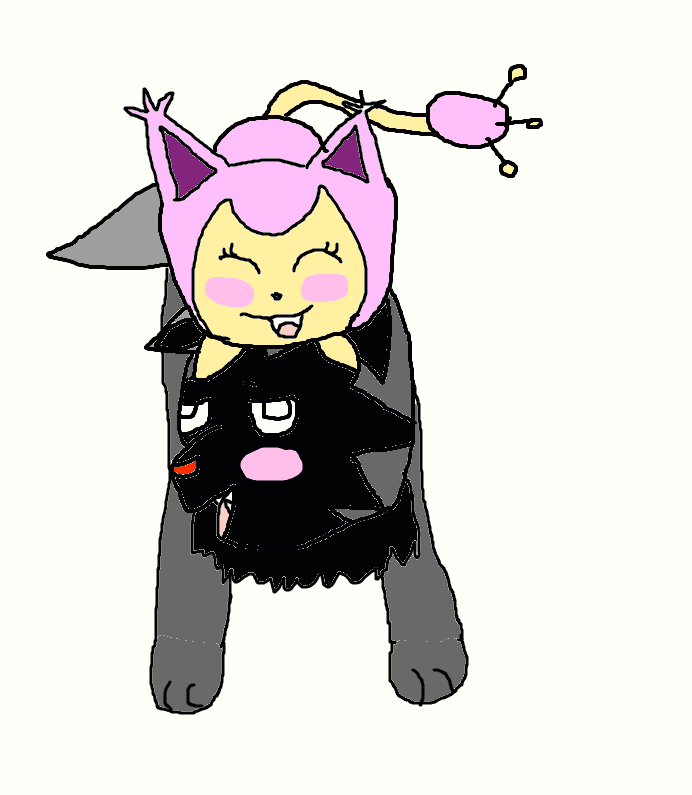 Skitty on Poochyena by growlithe-and-vulpix on DeviantArt