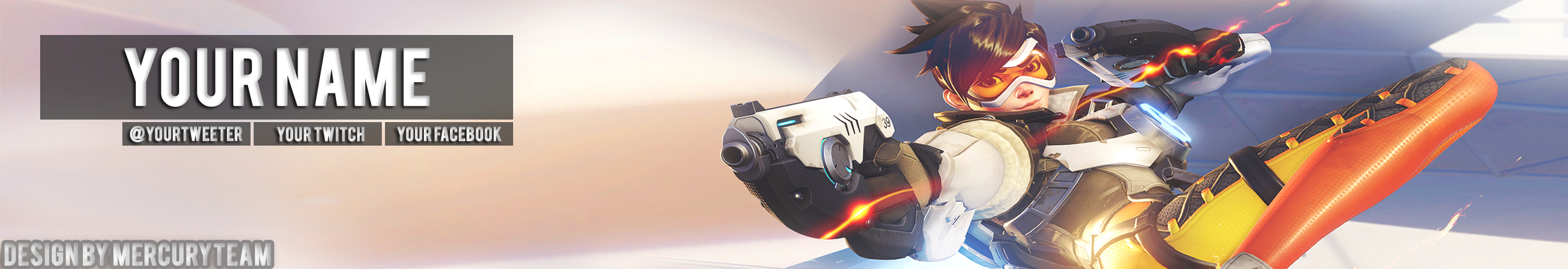 Youtube Banner Template #1 OverWatch by MrZax2000 on DeviantArt
