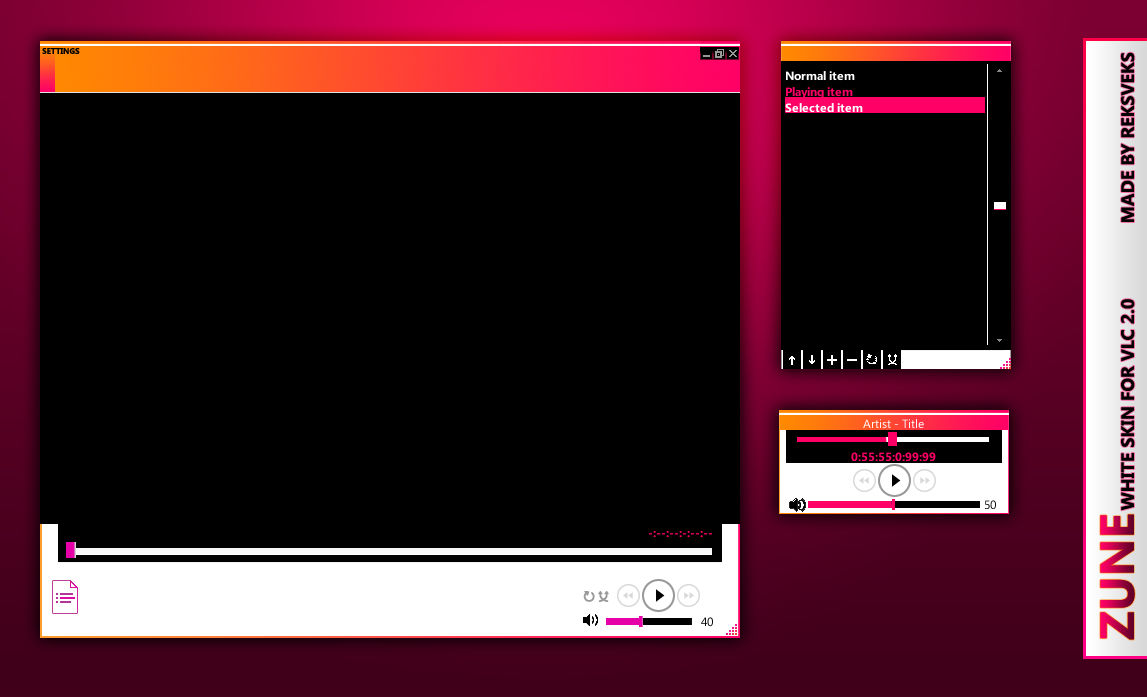 Zune White 2.0 for VLC by ReksVeks on DeviantArt