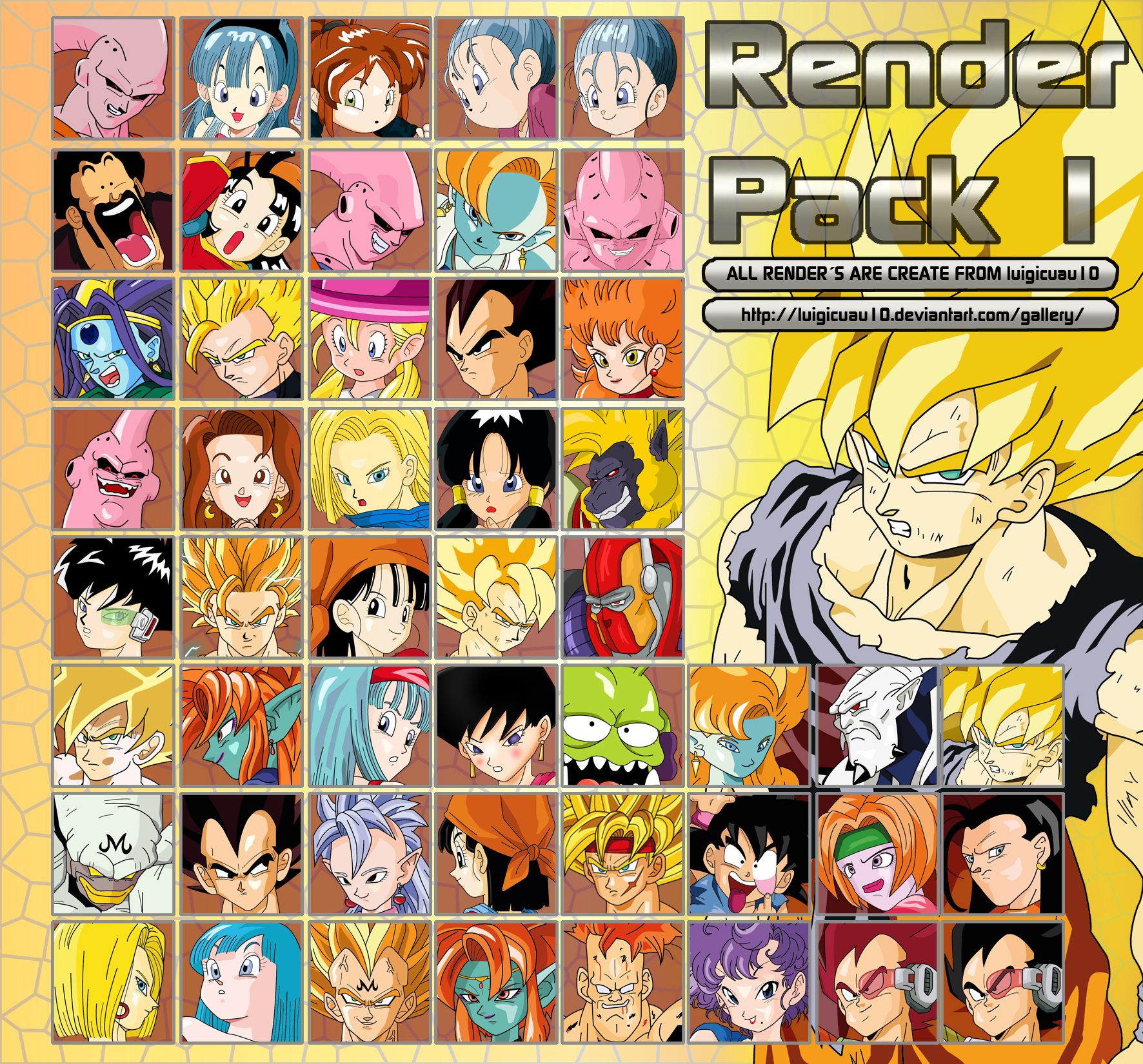 Render pack 1 Dragon Ball by luigicuau10 on DeviantArt