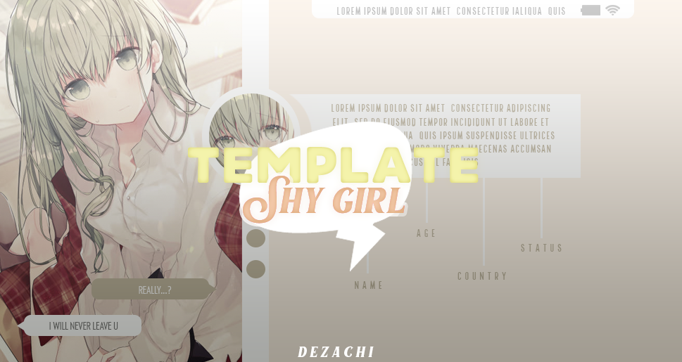 Shy Girl Template by dezachi on DeviantArt