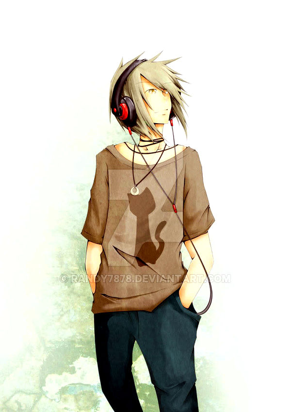 Anime Guy (with headphones) by randy7878 on DeviantArt