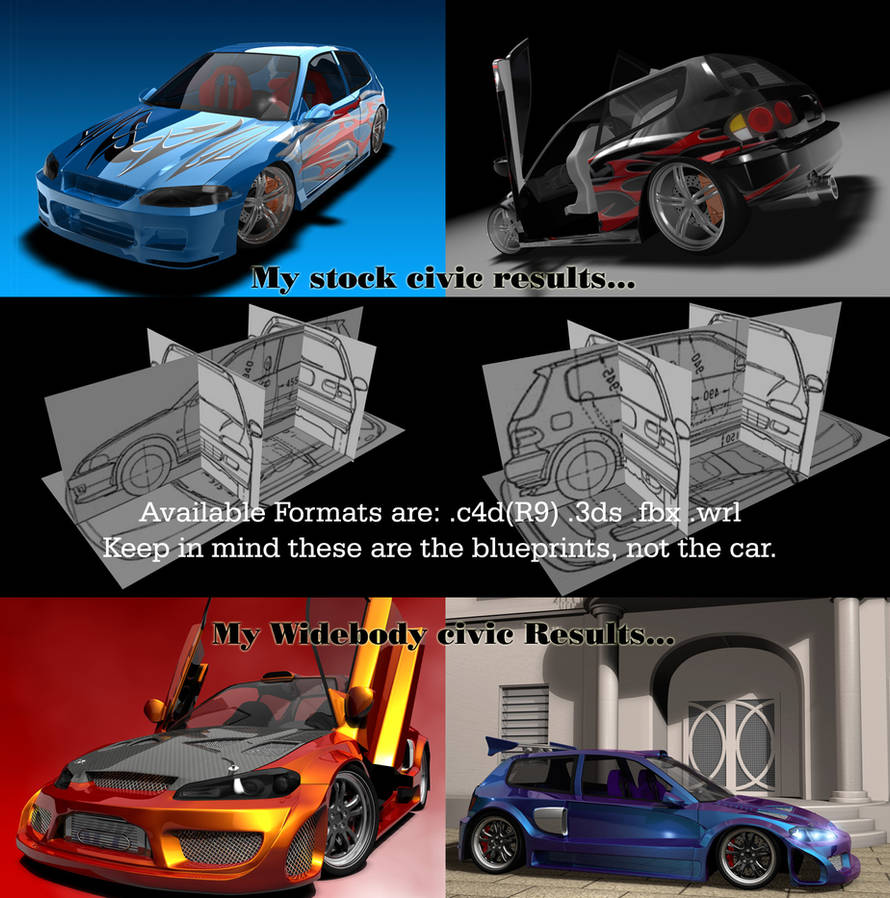 Honda Civic EG6 Blueprints by ragingpixels on DeviantArt