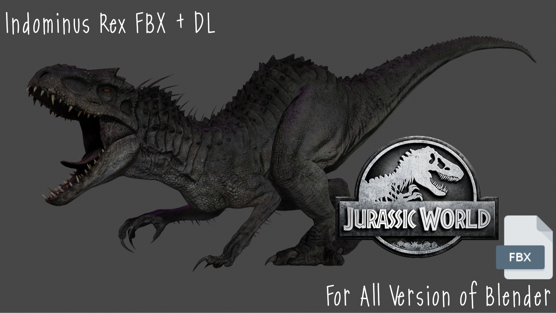 Indominus Rex FBX - Model DL (JWE2) by Lukiethewesley13 on DeviantArt