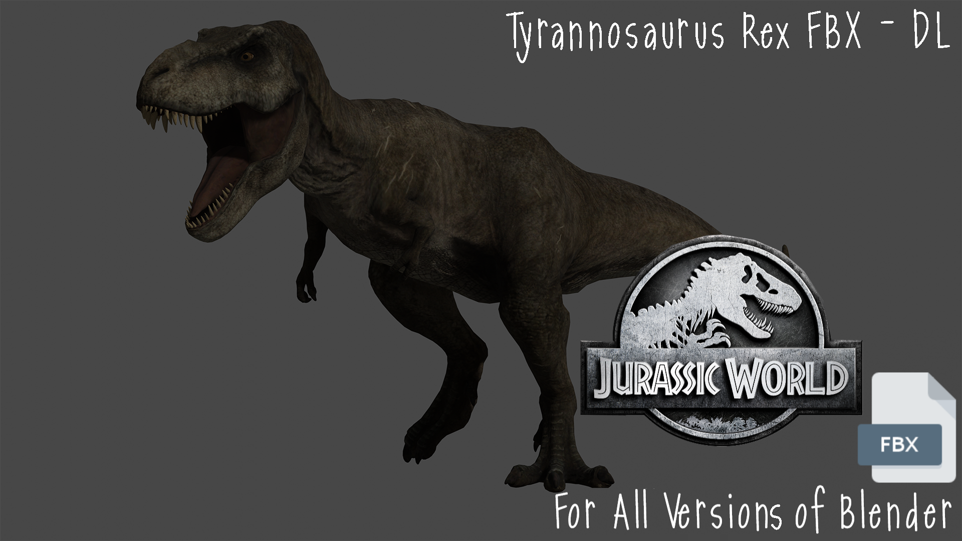 Tyrannosaurus Rex Fbx Model Dl Jurassic World By Lukiethewesley13