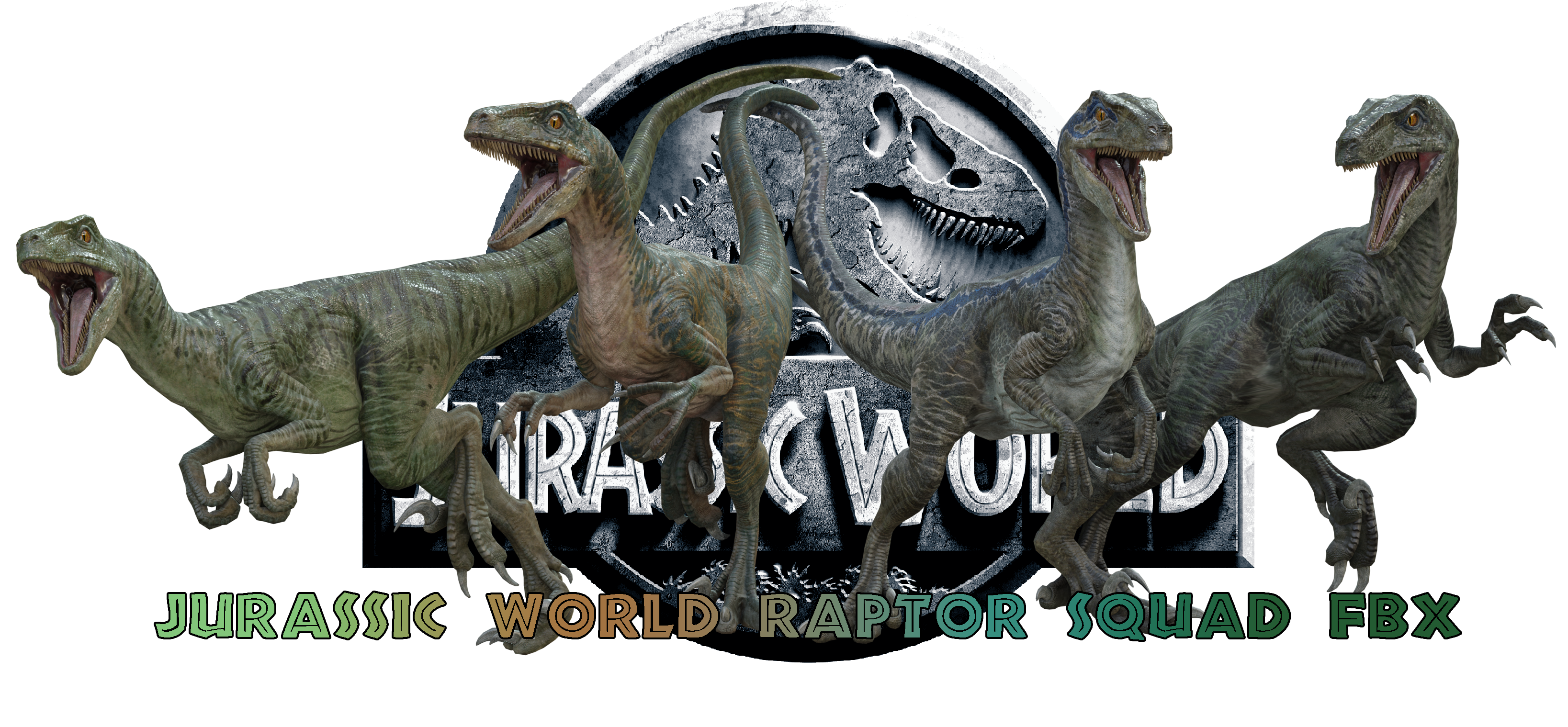 Jurassic World - Raptor Squad FBX by Lukiethewesley13 on DeviantArt