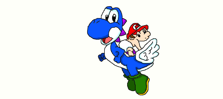 Redraw of 'My yoshi carrying baby mario' for here by Yoshi1889 on ...