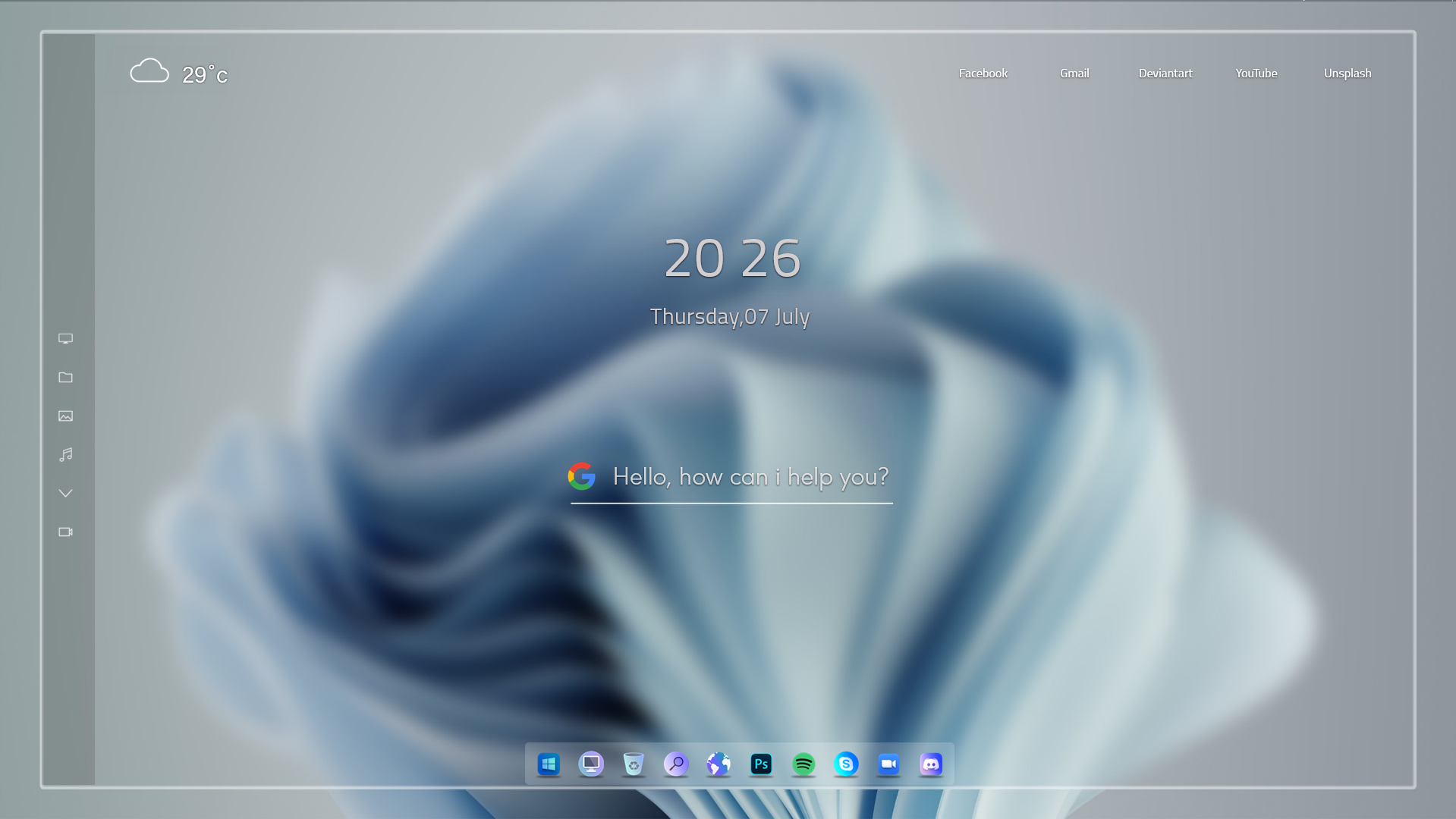 Fluent Rainmeter by linkvegas12 on DeviantArt