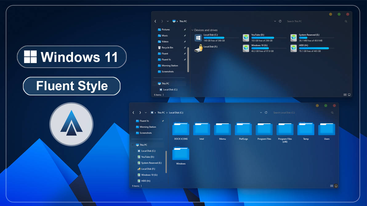 Windows 11 Fluent Style (Theme) by linkvegas12 on DeviantArt