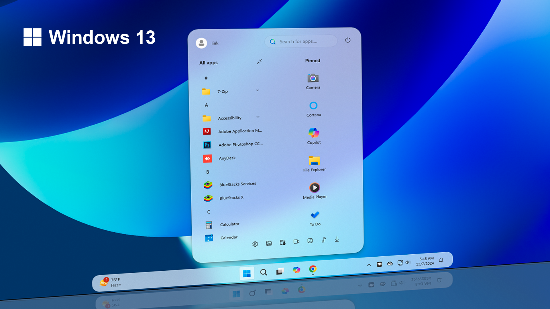 Windows 13 Remastered Start MENU by linkvegas12 on DeviantArt