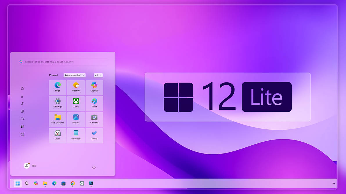 Windows 12 Lite Start Menu 2025 by linkvegas12 on DeviantArt