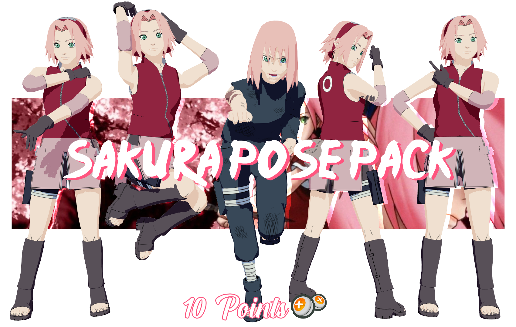 [MMDxUpdate] Sakura Haruno Pose Pack [P2U DL] by LunafreyaTsui on ...