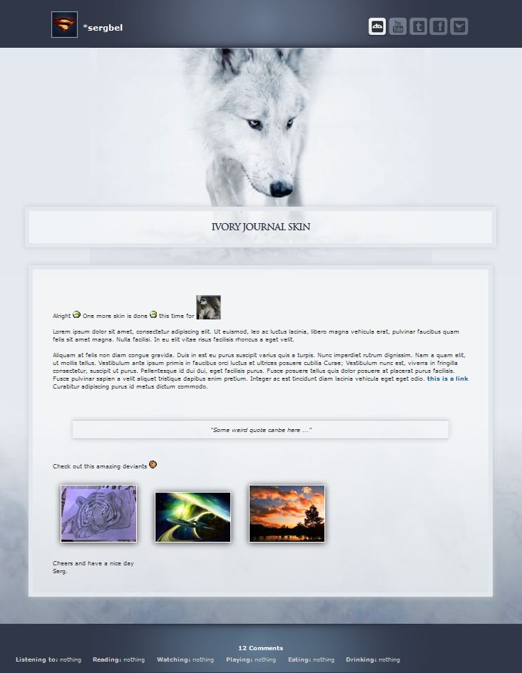 Ivory wolf journal now available! by KovoWolf on DeviantArt