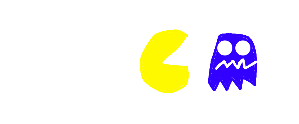 Pacman!!!!!with----inky(sad blue ghost inky)------ by ...