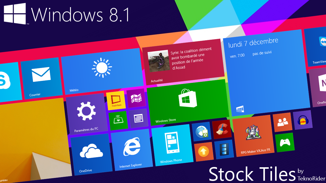 Windows 8.1 Stock Tiles by TeknoRider on DeviantArt