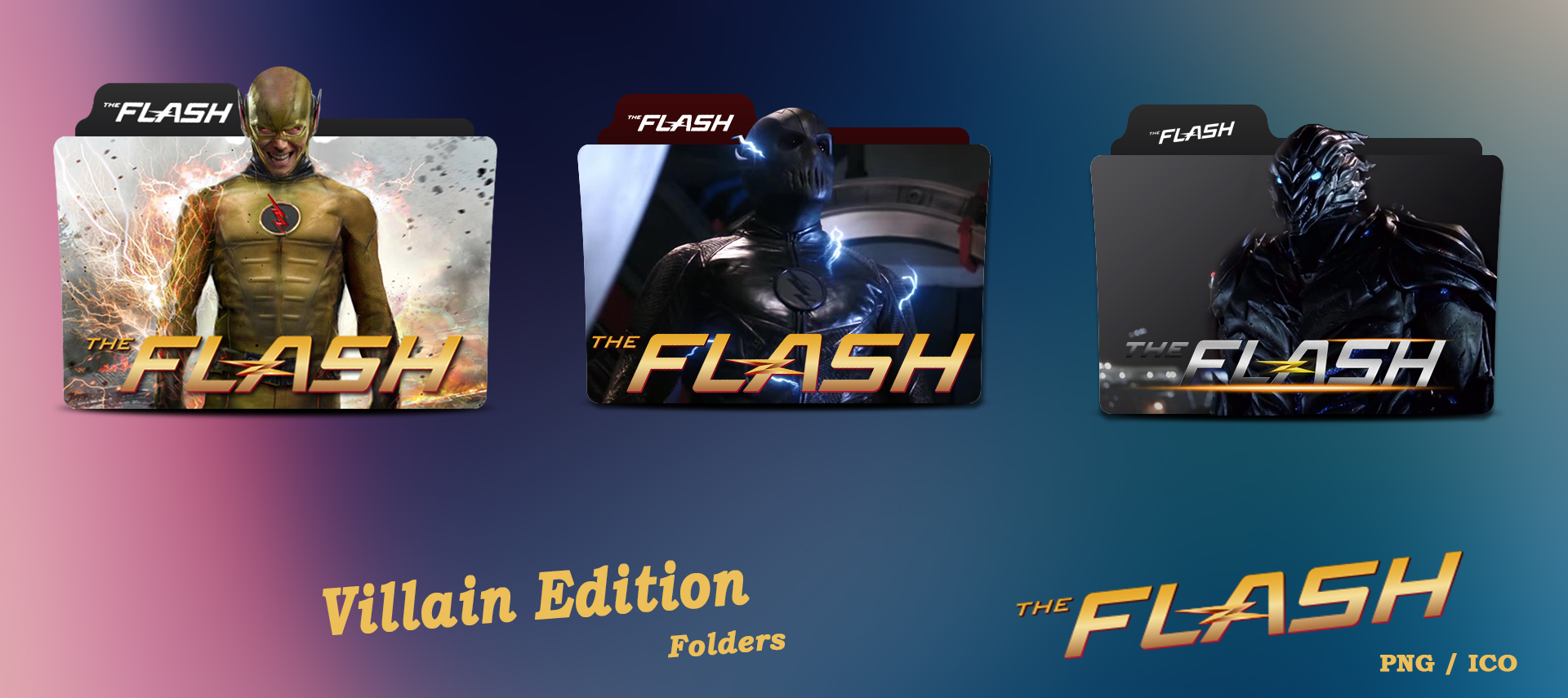 The Flash Collection Season 1 2 3 Folder Icon by lucifer1316 on DeviantArt