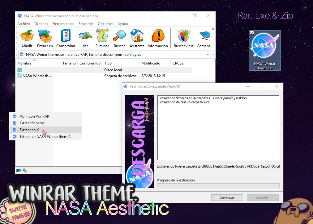 NASA Aesthetic Winrar Theme by SweetieFanGirl on DeviantArt