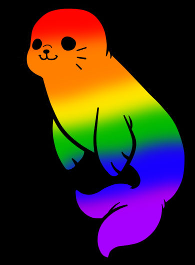 Rainbow Seal by JellybeanThePug on DeviantArt