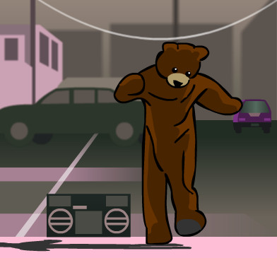 Breakdancing Bear Gif