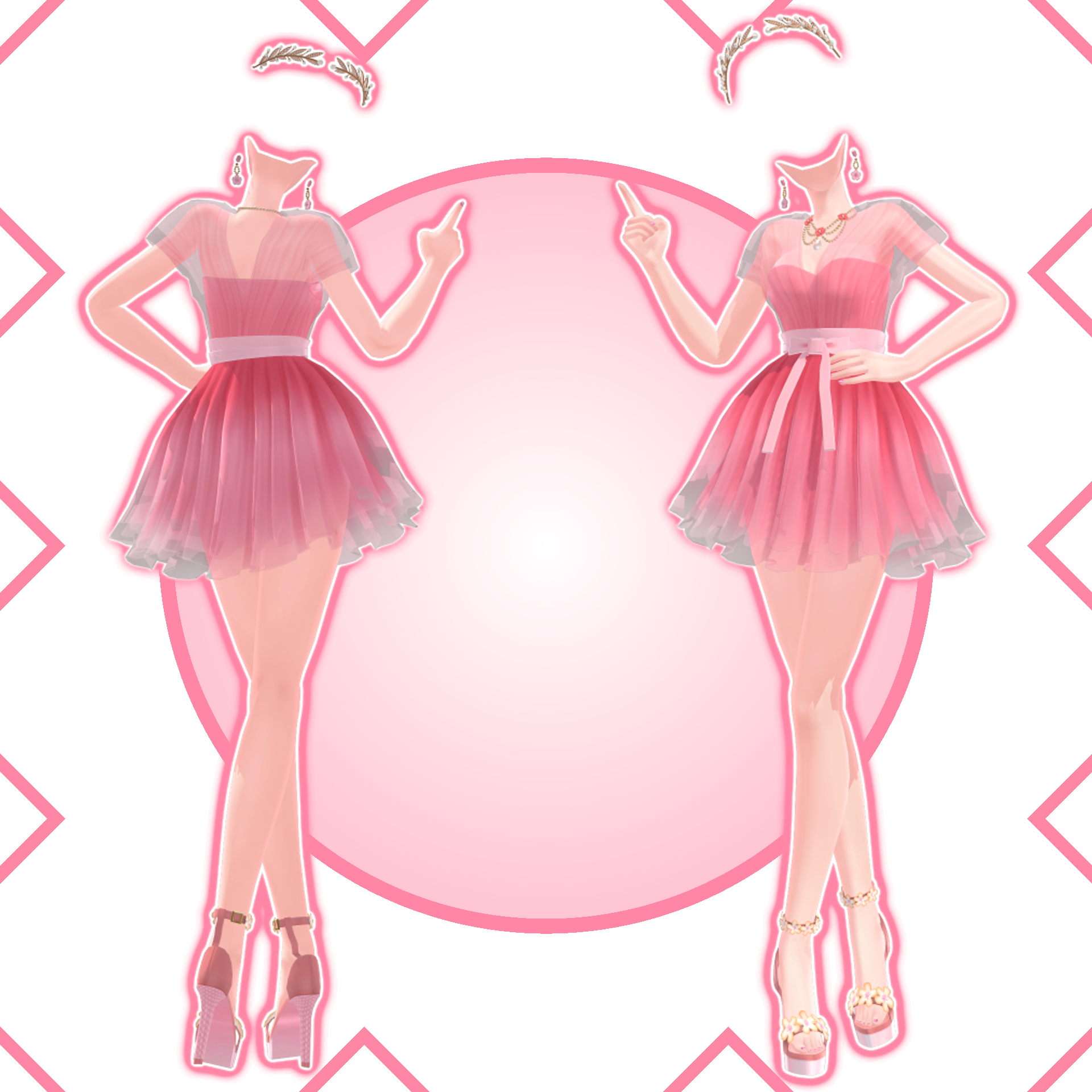 TDA Pink Dress Outfit Base by Sandra-MMD on DeviantArt
