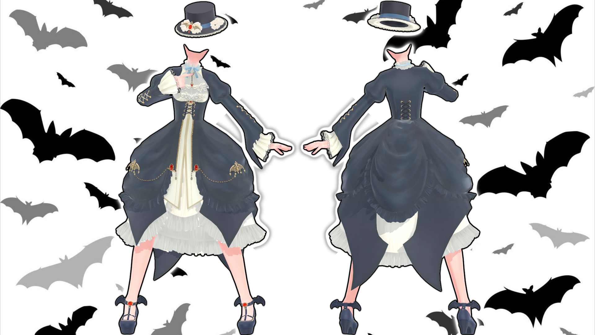 TDA Vampire Dress Outfit Base by Sandra-MMD on DeviantArt