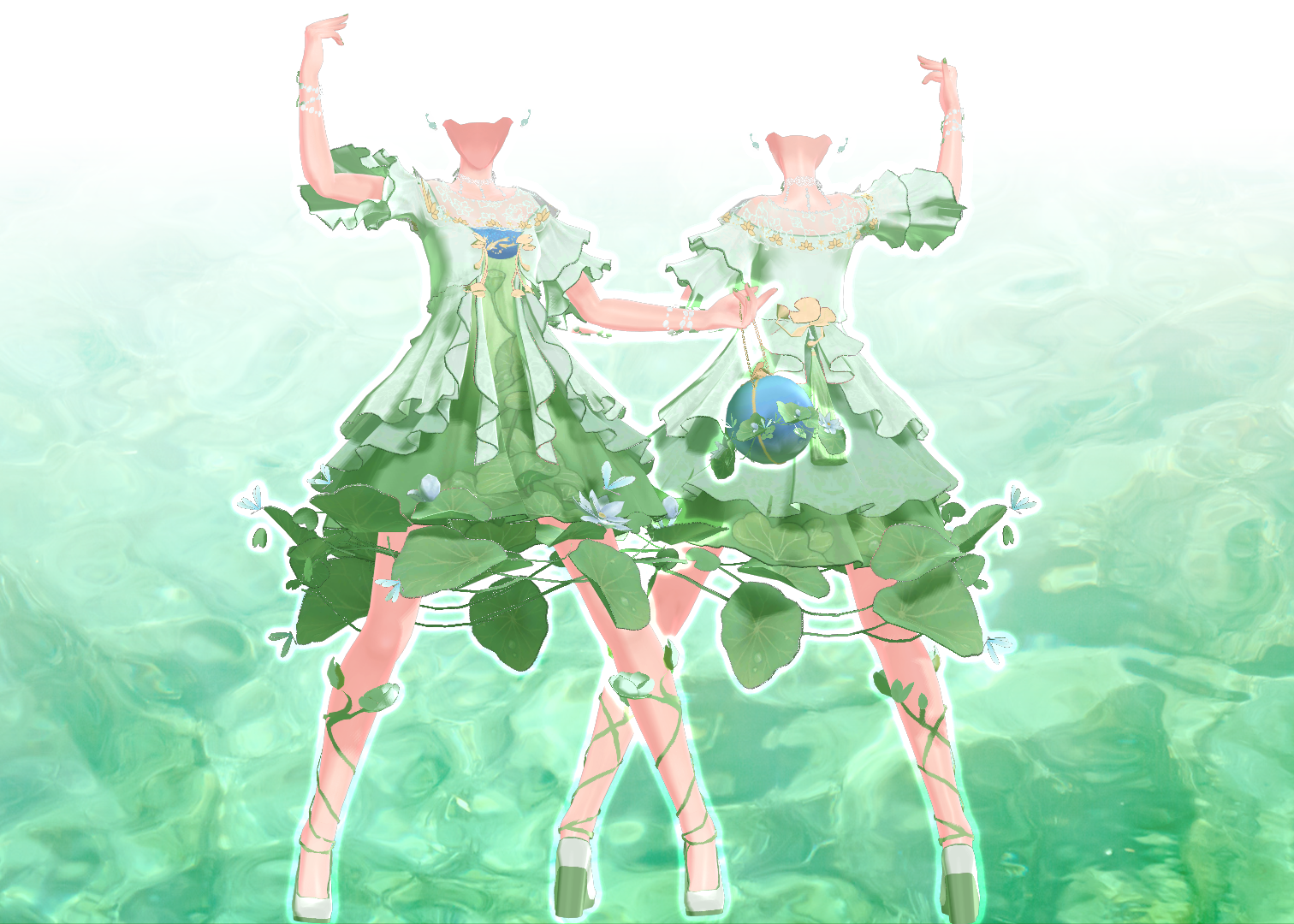 TDA Waterlily Dress Outfit Base by Sandra-MMD on DeviantArt