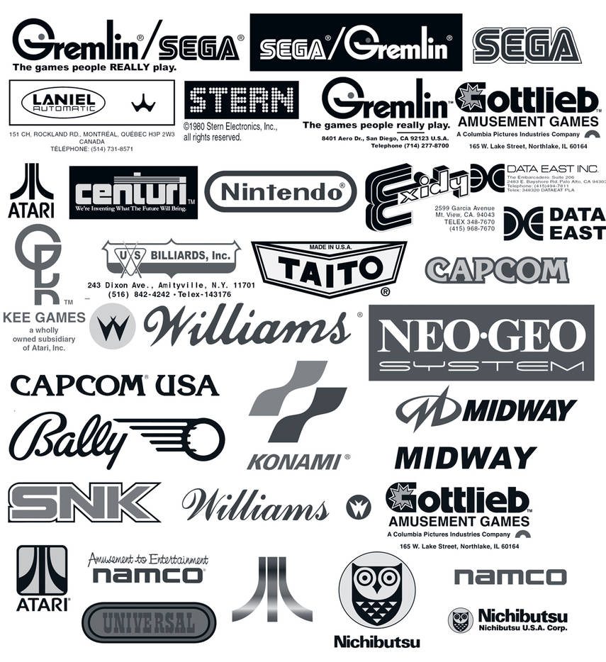 Arcade Logos Brush CS3 by xxxNitewingxxx on DeviantArt